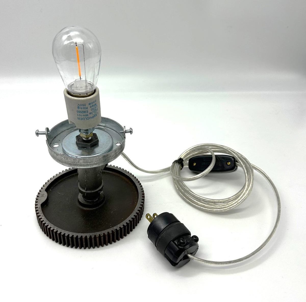 Antique Gear Lamp Base for Mini Gas Pump Globe ( Lamp Base Only) — PERGL