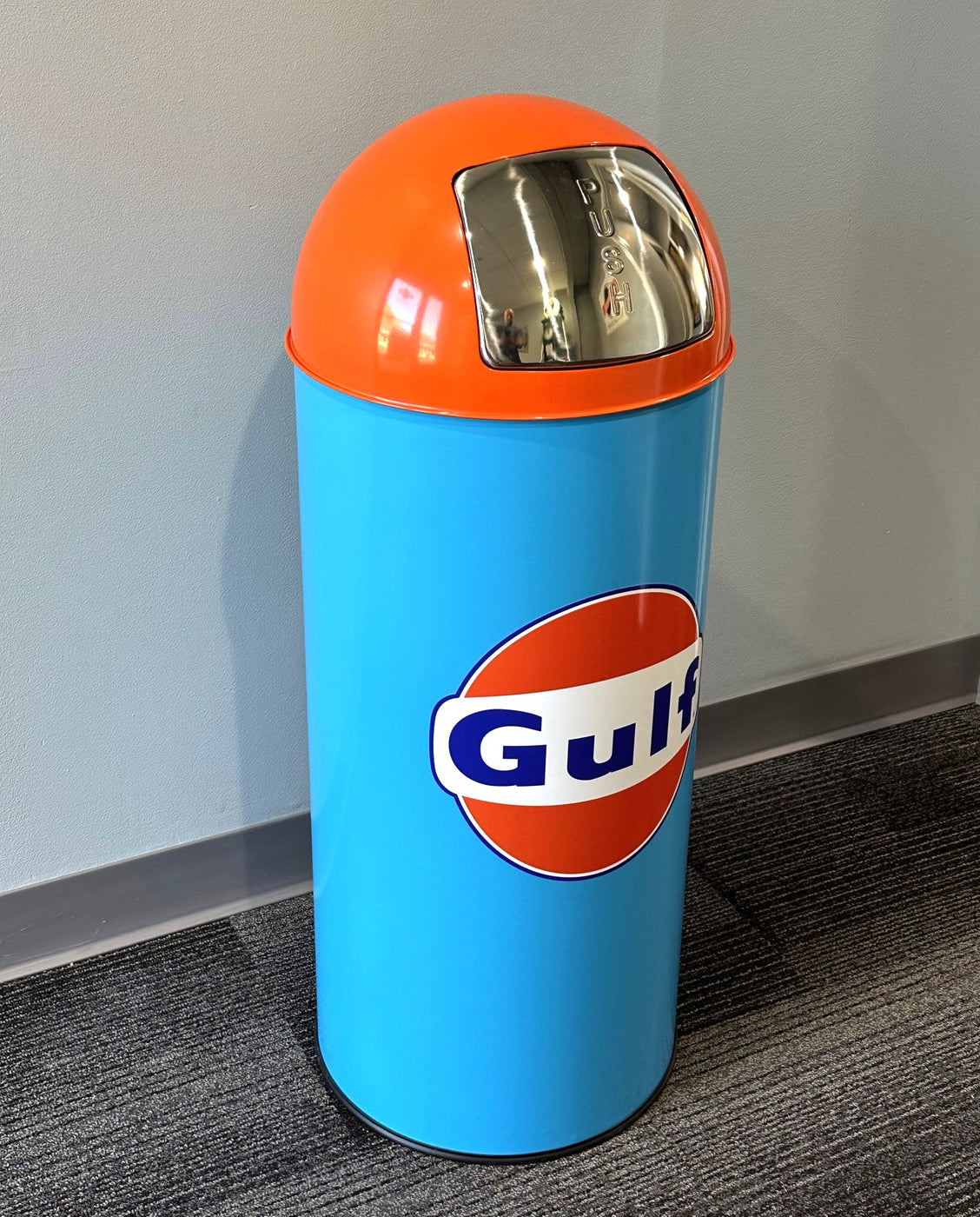 GULF Bullet Style Trash Can in Heritage Color Scheme - FREE SHIPPING ...