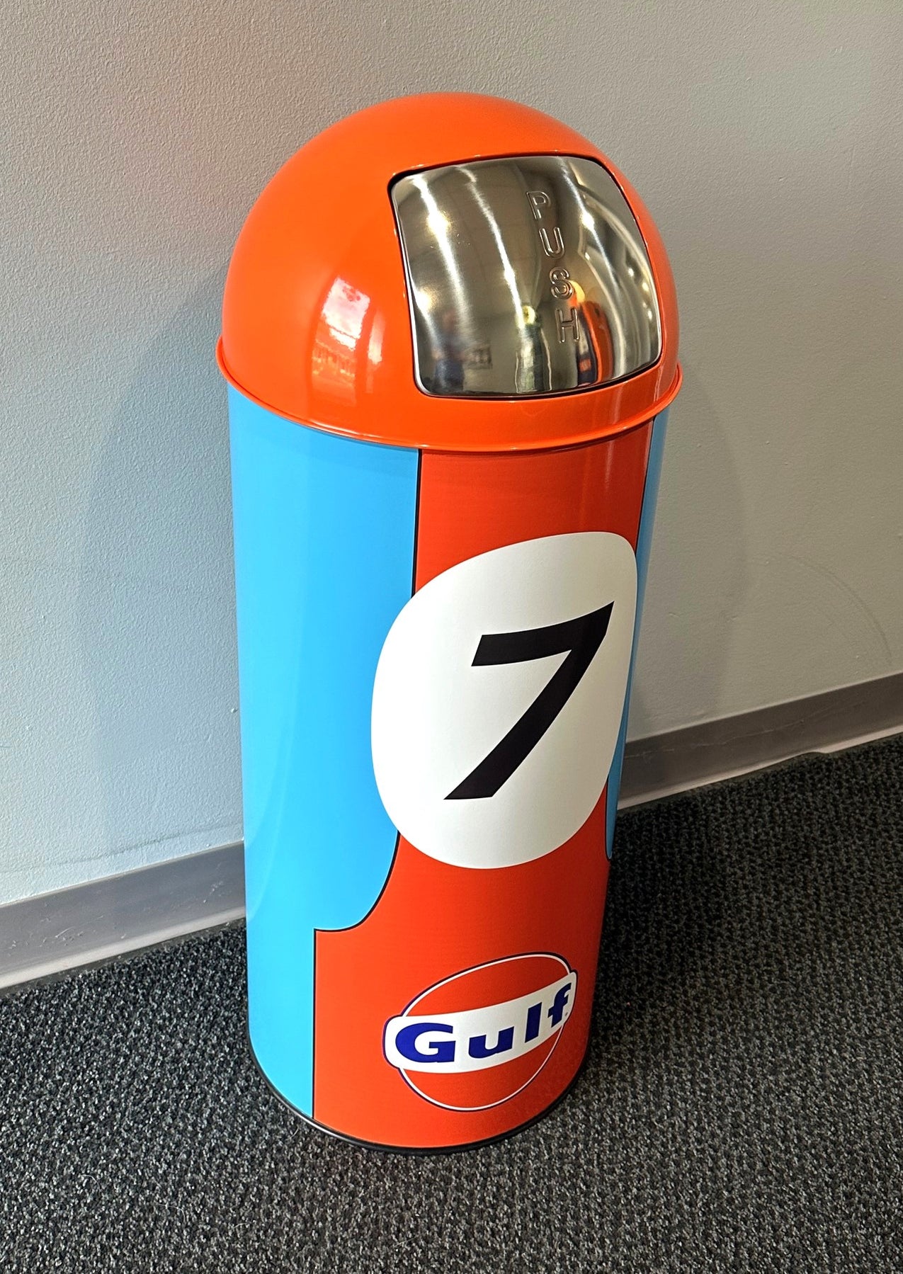 GULF Bullet Style Trash Can in GT40 #7 Racing Heritage Color Scheme ...