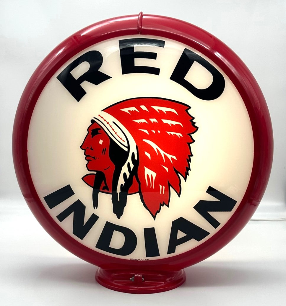 RED INDIAN 13.5" GAS PUMP GLOBE - FREE SHIPPING!! — PERGL