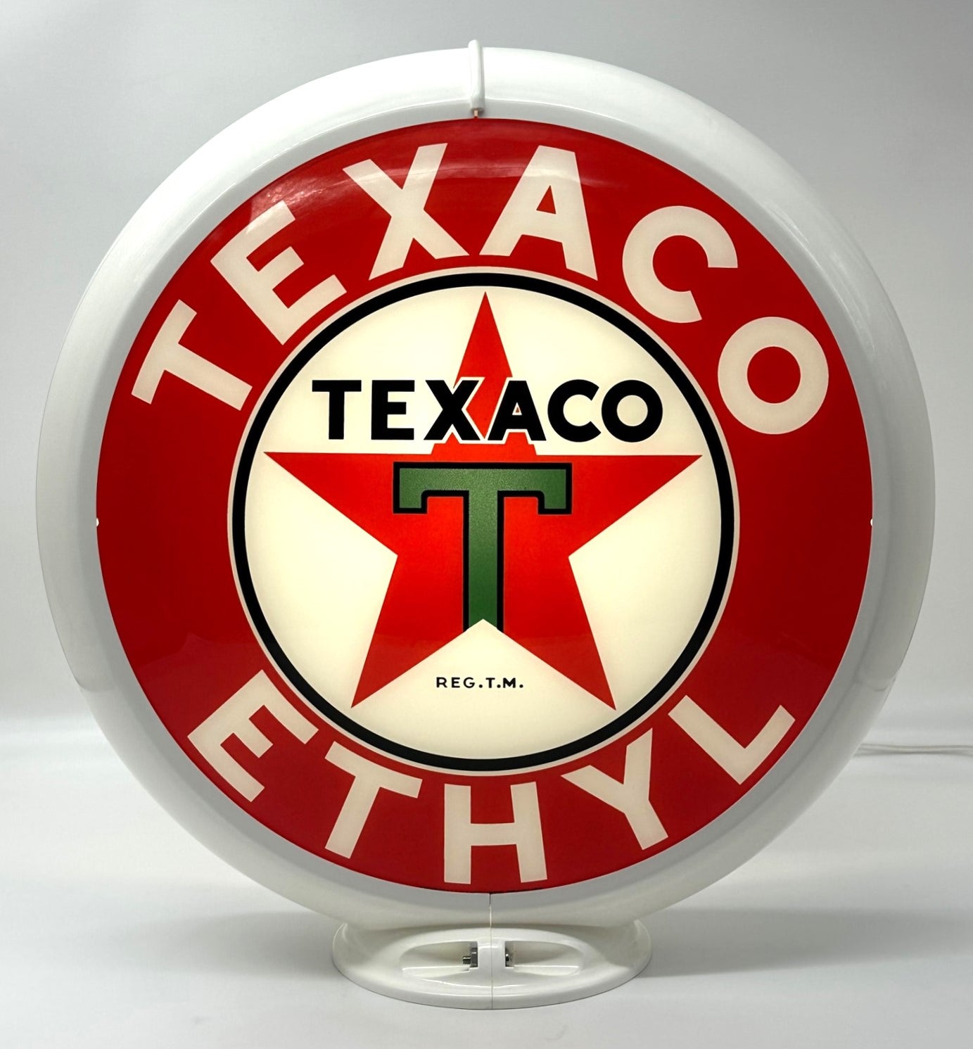 TEXACO ETHYL 13.5" Gas Pump Globe - FREE SHIPPING!! — PERGL