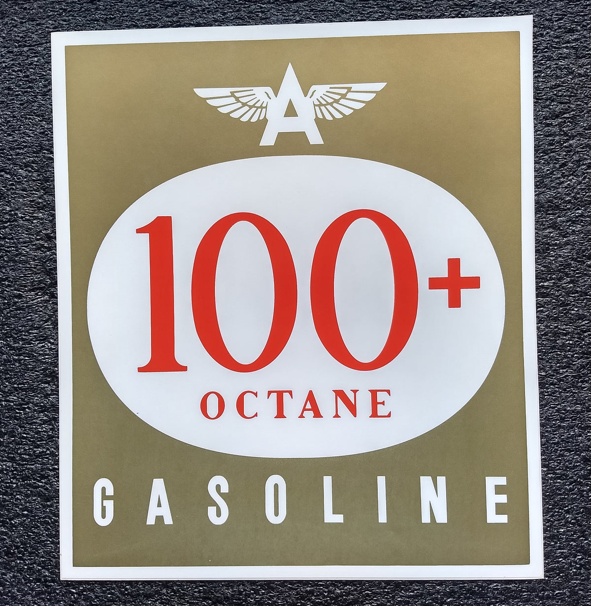 FLYING 'A' 100 + DECAL 11" x 12 1/2" — PERGL