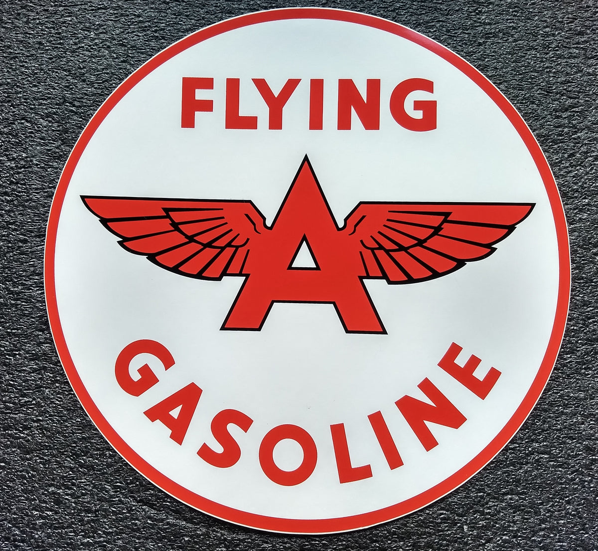 FLYING 'A' DECAL-12 WITH WHITE BACKGROUND — PERGL