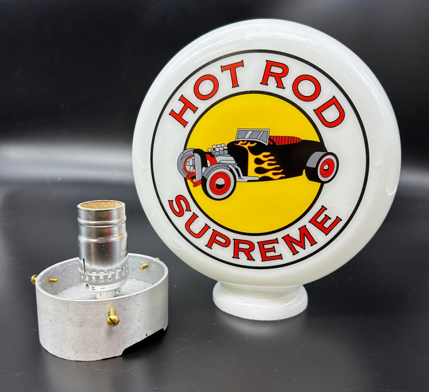 HOT ROD SUPREME 8" Mini Glass Gas Pump Globe — PERGL
