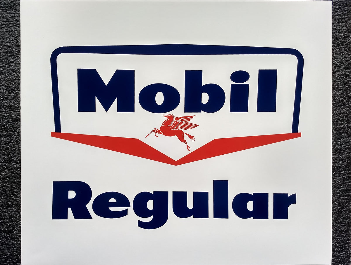 MOBIL REGULAR DECAL - 12 X 14 — PERGL