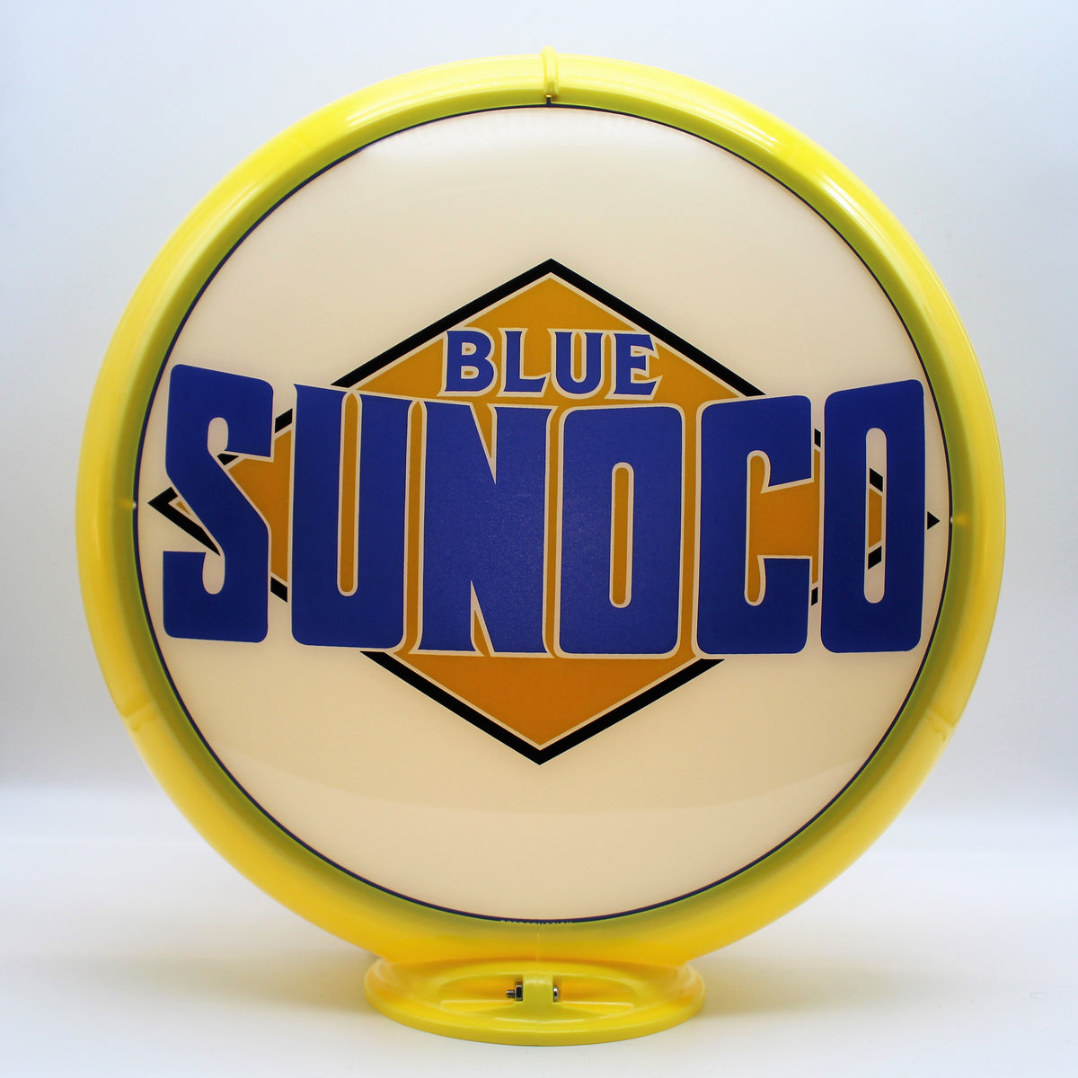 SUNOCO BLUE pre-1941 Black Diamond 13.5" Ad Globe — PERGL