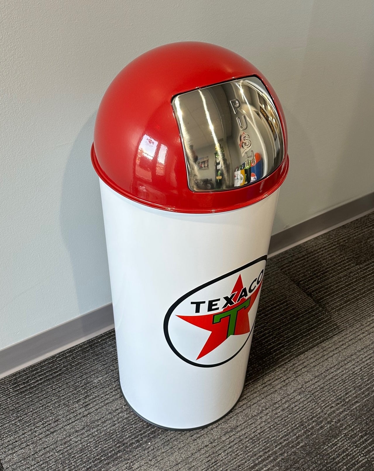 TEXACO STAR Bullet Style Trash Can - FREE SHIPPING! — PERGL