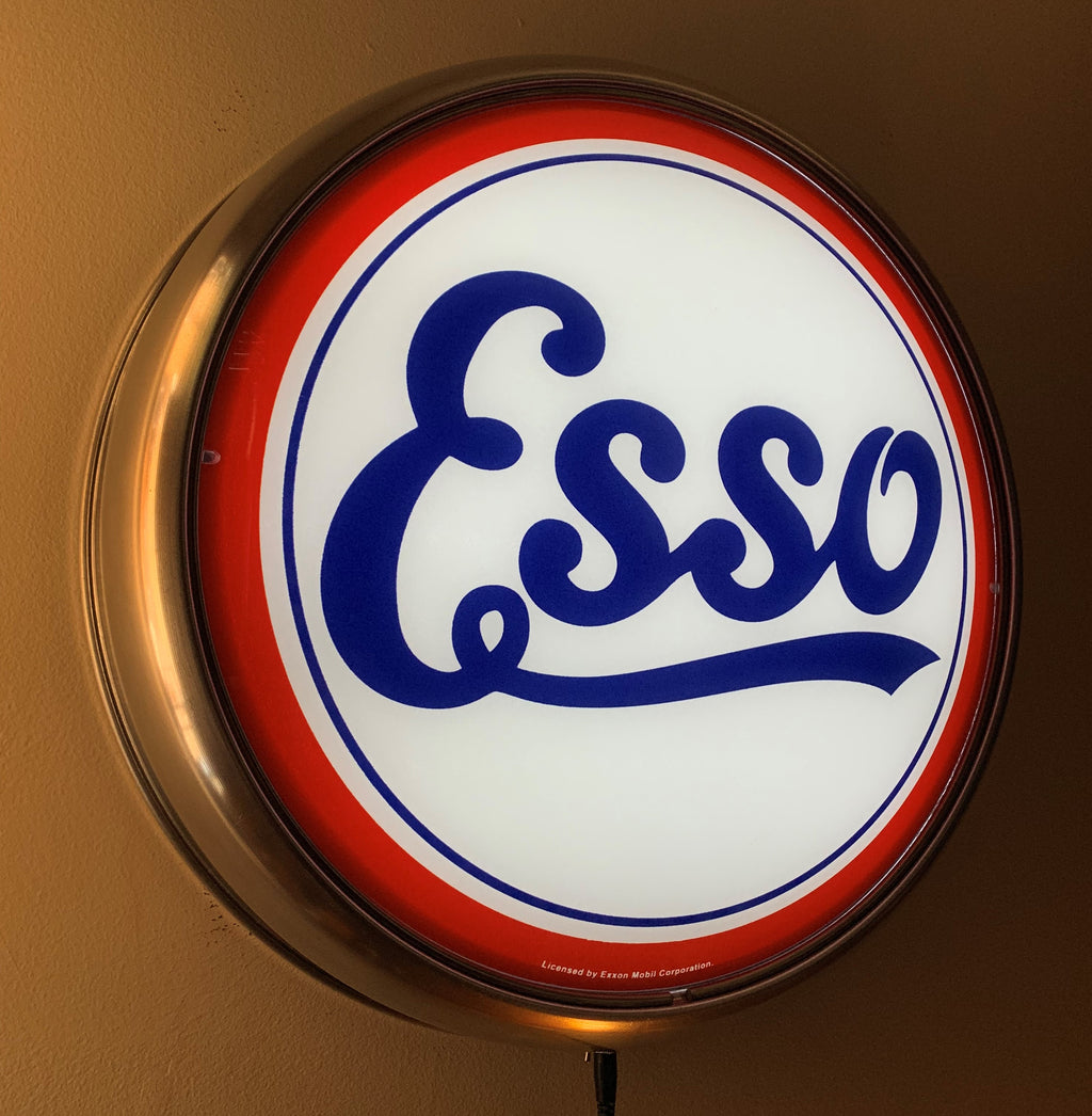 LED Gas Pump Globe Wall Mounted Pub Light w/ Gas Pump Globe Glass Face ...