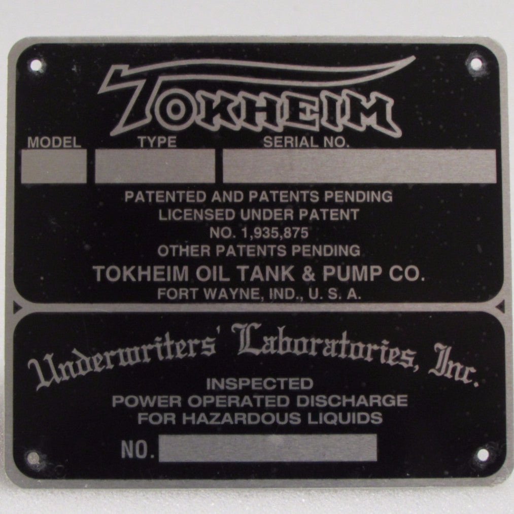 Tokheim Flat Edge ID Tag — PERGL